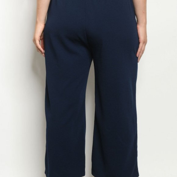 Pants & Jumpsuits | Navy Blue Capris Pantsplus Size | Poshmark